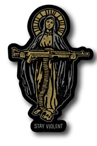 Stay Violent Weapons Are My Religion Redux Sticker – BDS Tactical Gear
