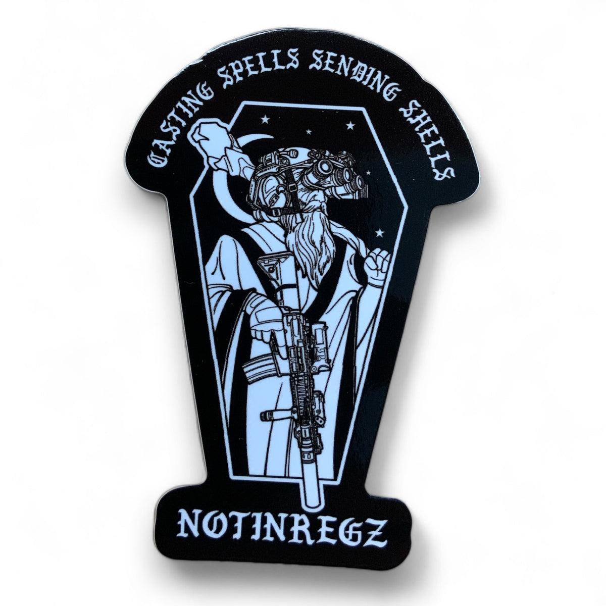 NotinRegs Casting Spells Sending Shells Sticker – BDS Tactical Gear