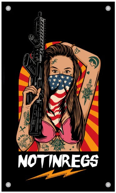 Notinregs American Flag Girl Flag – BDS Tactical Gear