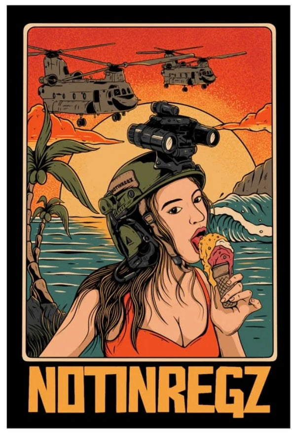 NotinRegs Ice Cream Girl Sticker – BDS Tactical Gear