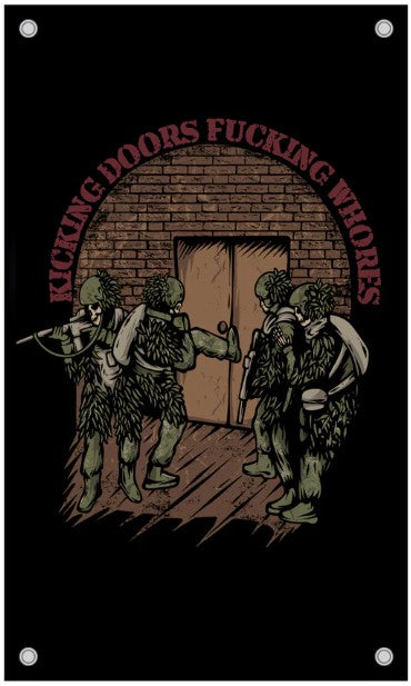 Not In Regs Kicking Doors Fucking Whores Flag – BDS Tactical Gear