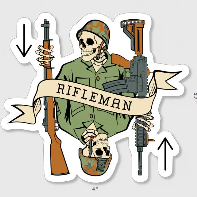 Goons Up Rifleman Death Card Sticker – BDS Tactical Gear