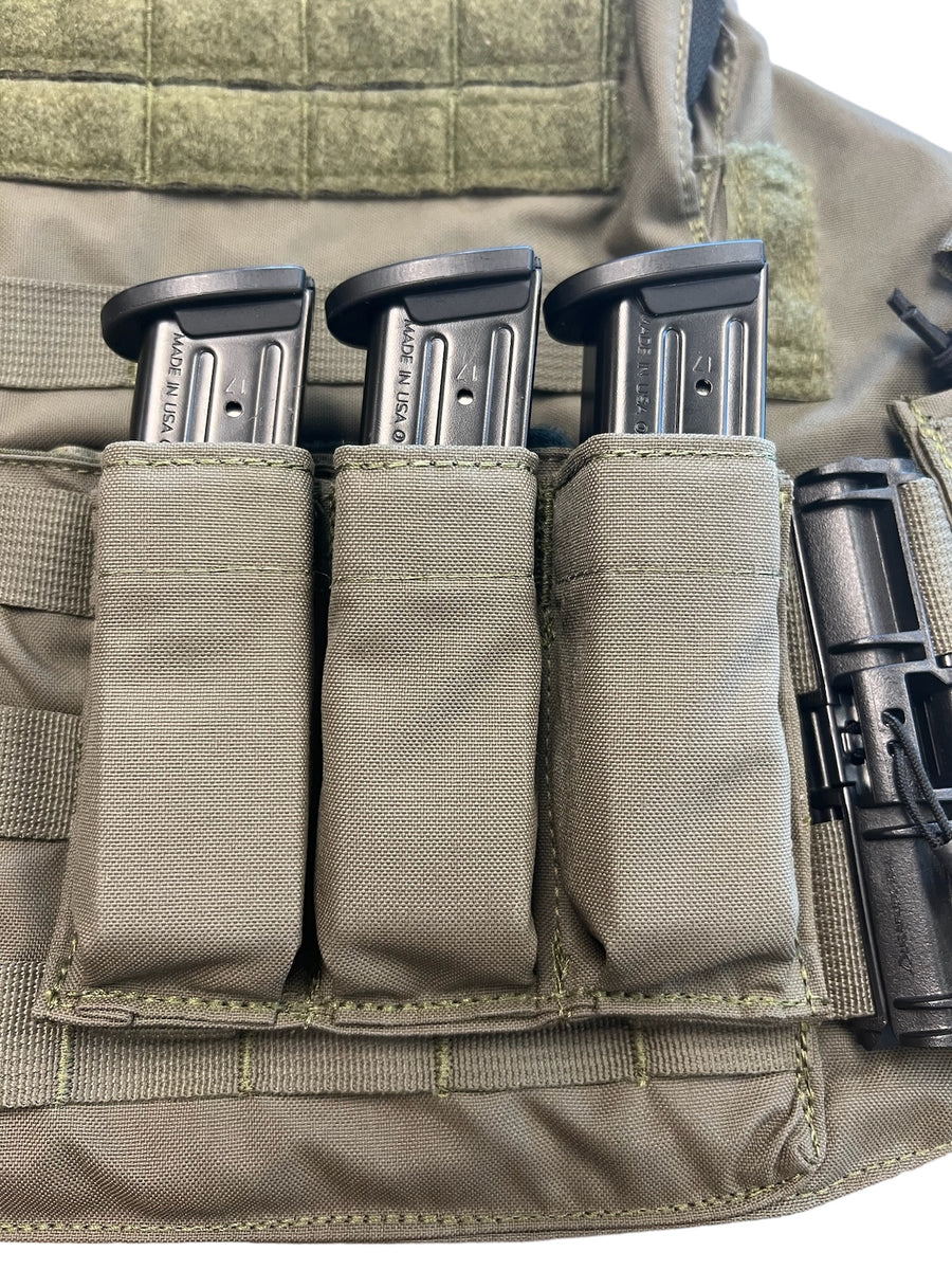 Slick Triple Pistol Mag Pouch With Kydex – BDS Tactical Gear